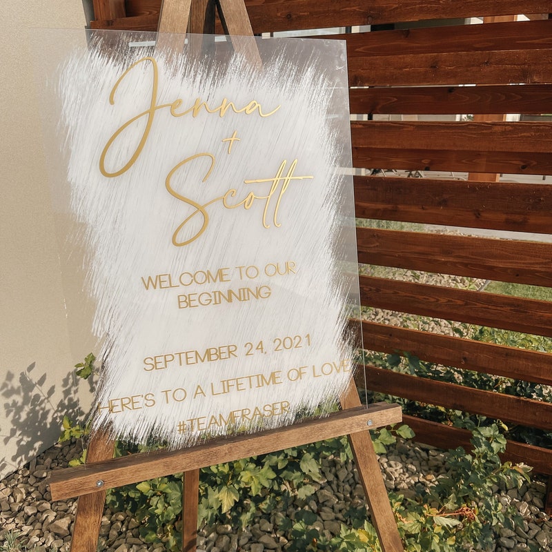 Plexiglass Wedding Sign - Etsy