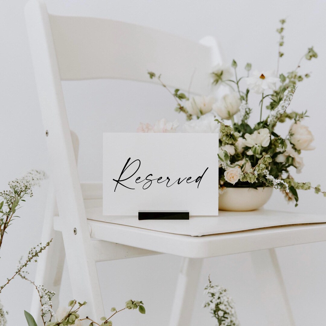 Modern Acrylic Reserved Table Sign, This Seat is Reserved Sign ...