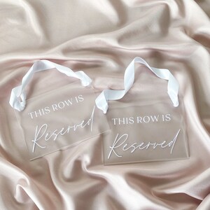 This Row is Reserved Sign for Wedding Ceremony, This Seat is Reserved ...