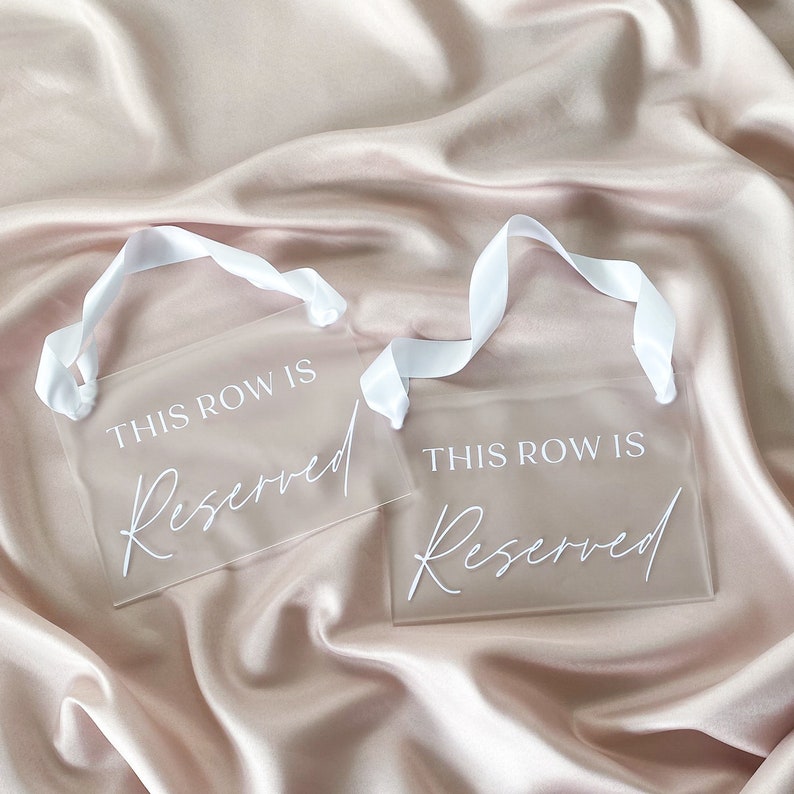 This Row is Reserved Sign for Wedding Ceremony, This Seat is Reserved ...