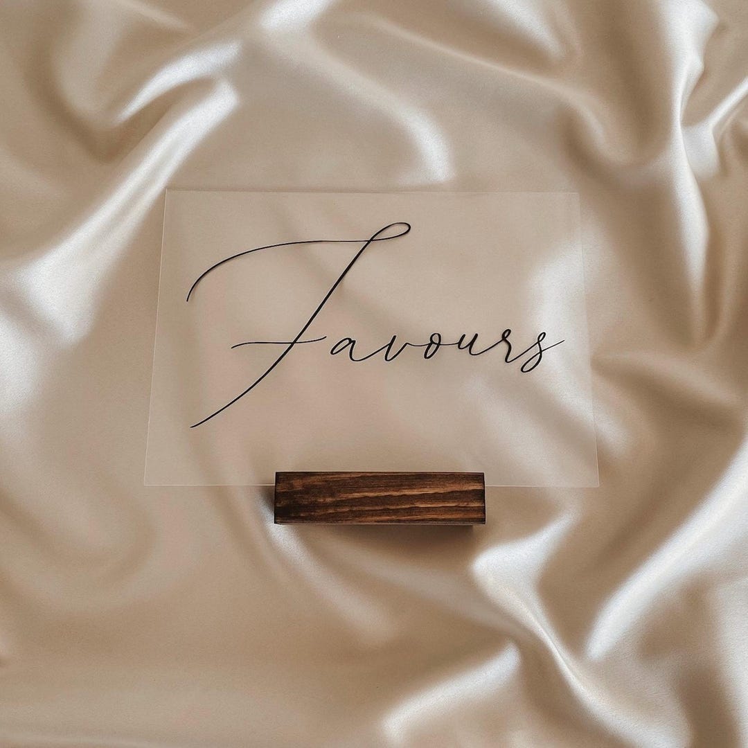 Acrylic Favours Wedding Decor Sign, Please Take a Favour, Thank You for ...