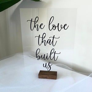 The Love That Built Us Wedding Decor Sign, Wedding Day Verse, for My ...