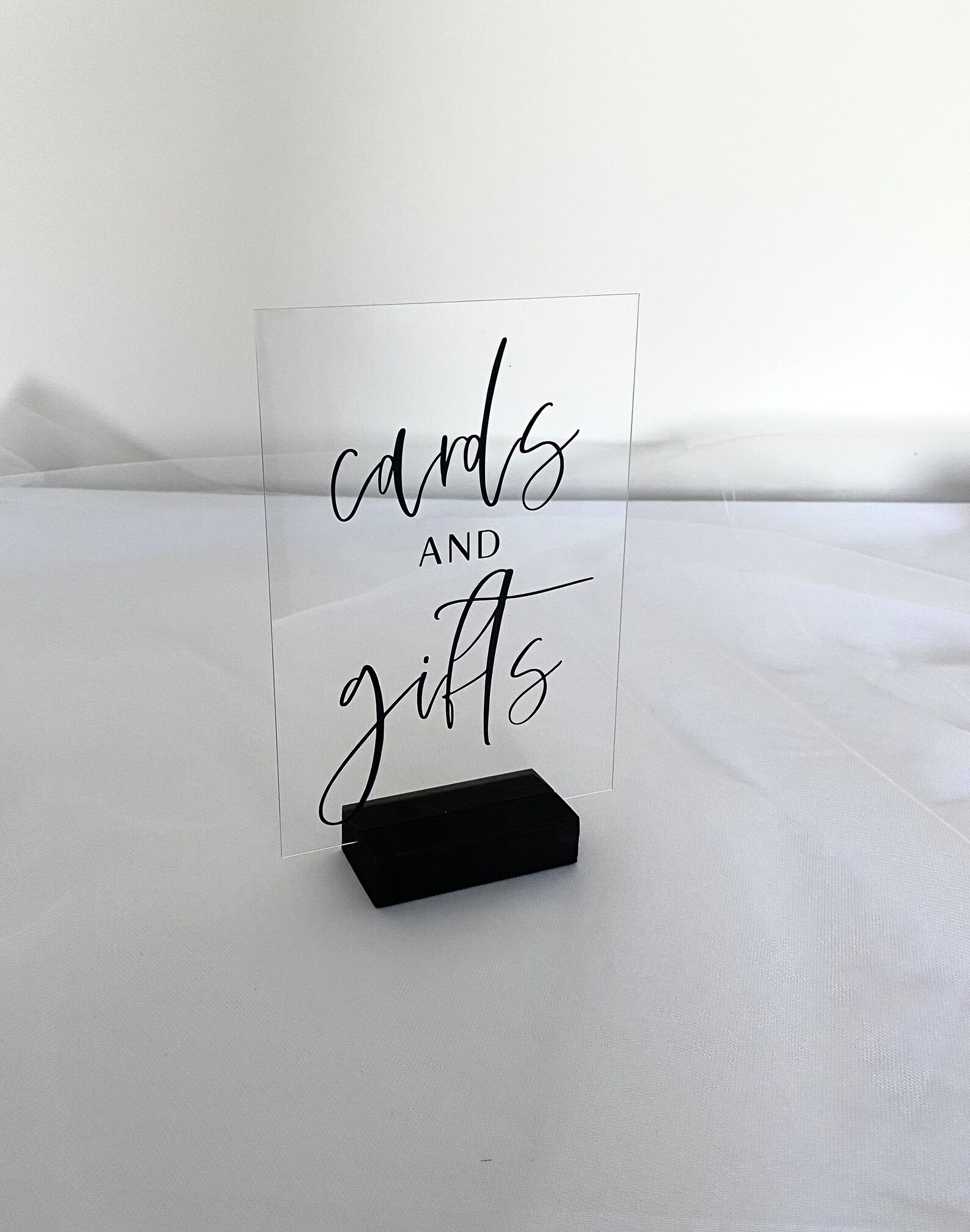 Acrylic Cards and Gifts Sign for Weddings Modern Cards and - Etsy