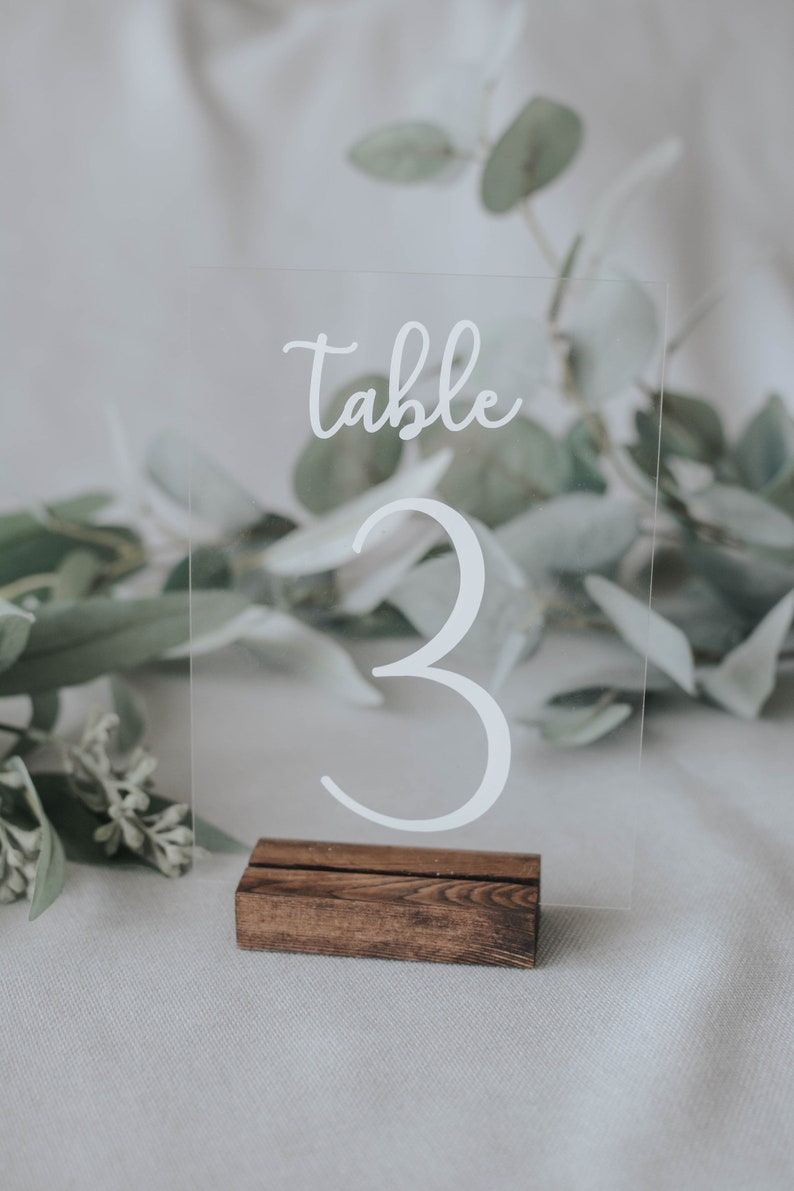 Acrylic Table Numbers Acrylic Wedding Decor Numbers Wedding - Etsy