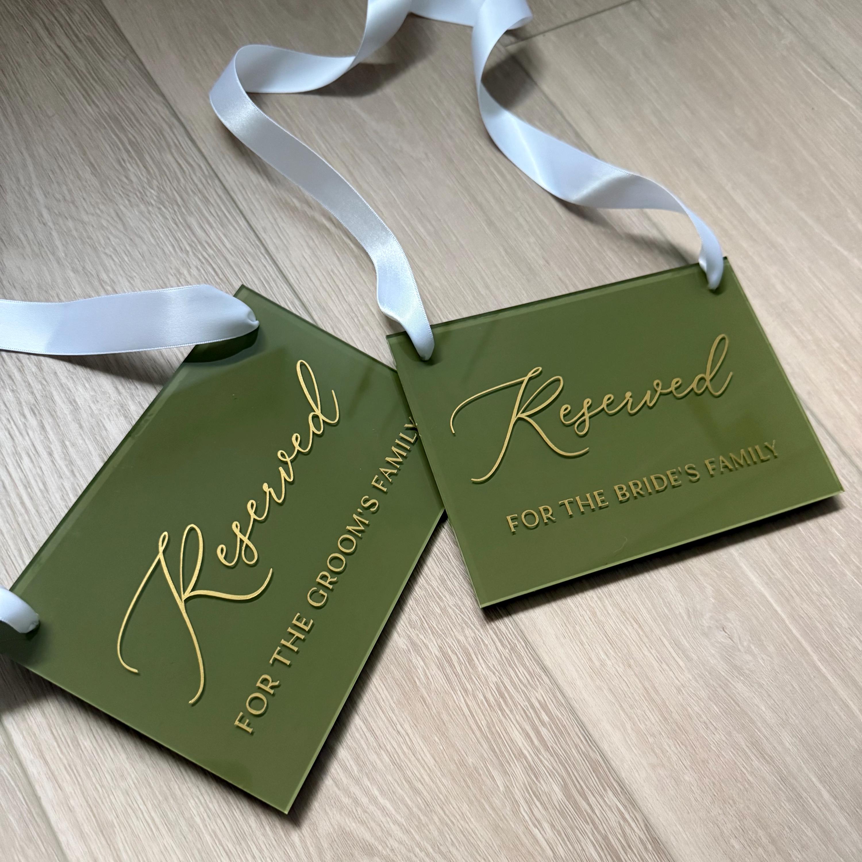 This Row is Reserved Sign for Wedding Ceremony, This Seat is Reserved ...