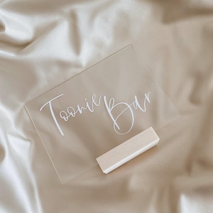 Acrylic Toonie Bar Sign for Wedding, Acrylic Bar Sign, Open Bar Sign ...