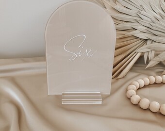 Pastel Acrylic Wedding Table Numbers Event Table Setting - Etsy