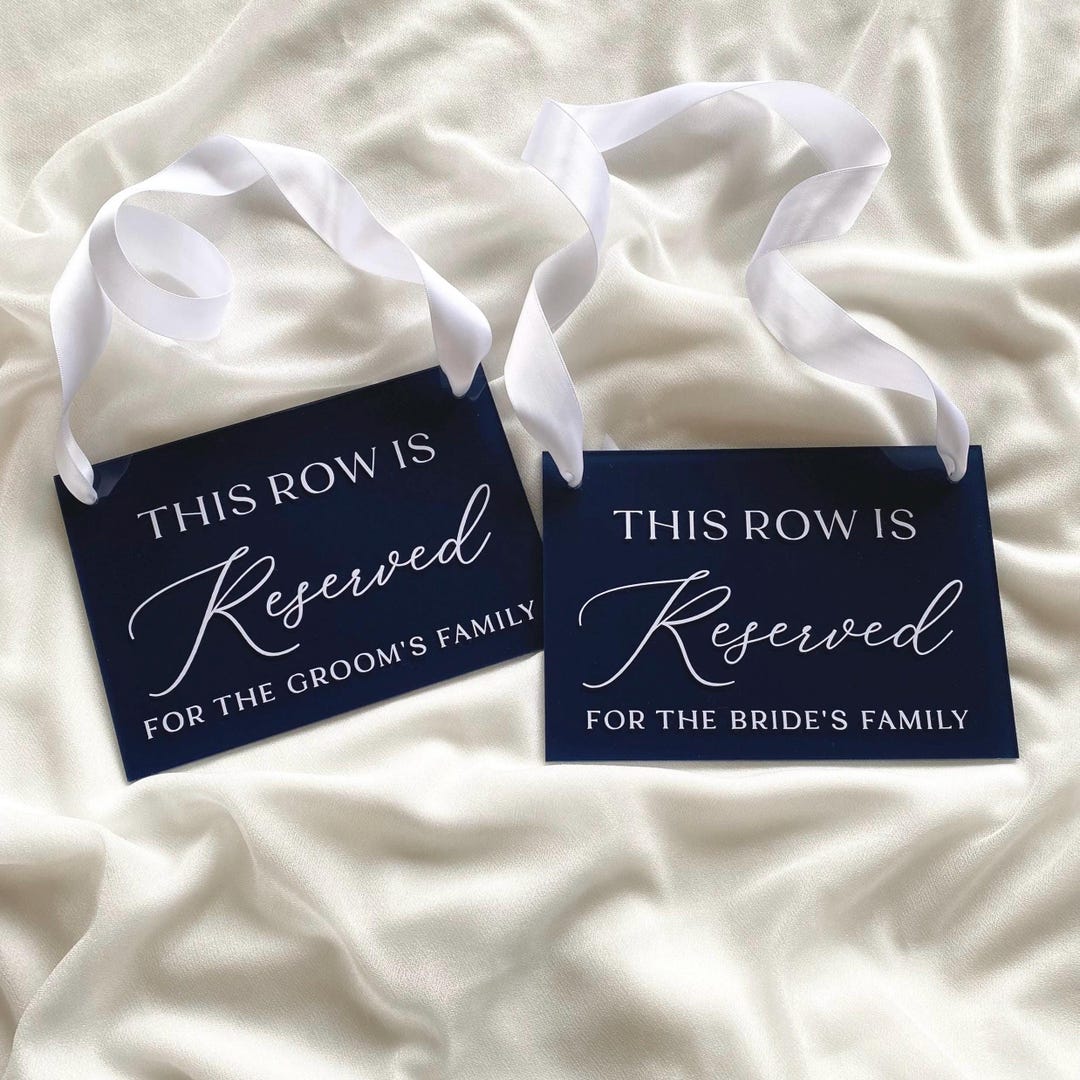 This Row is Reserved Sign for Wedding Ceremony, This Seat is Reserved ...
