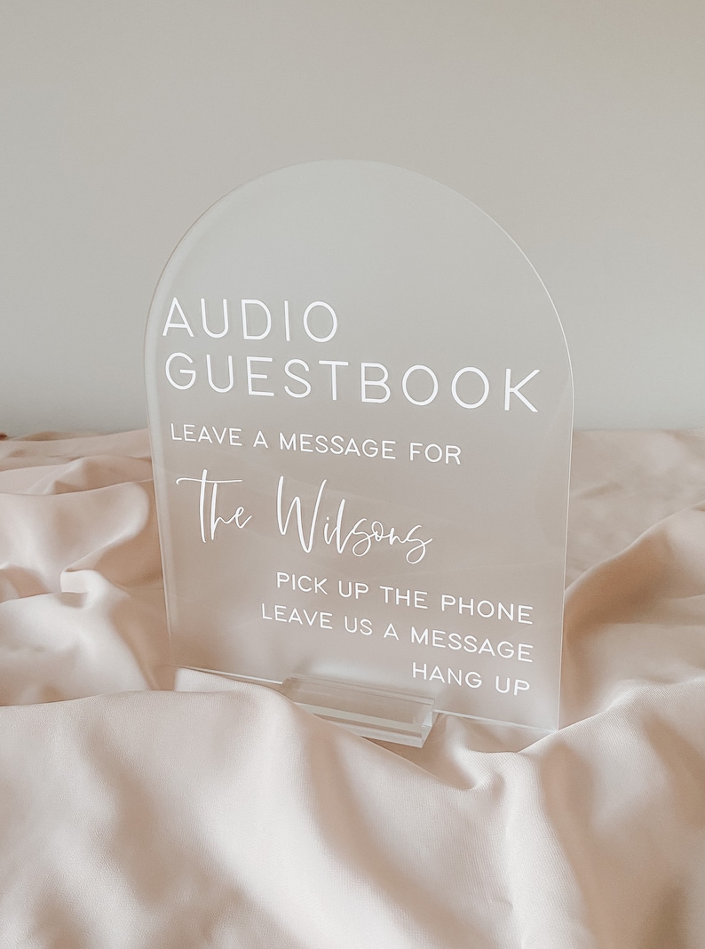 Acrylic Audio Guestbook Sign for Wedding Telephone Guestbook - Etsy