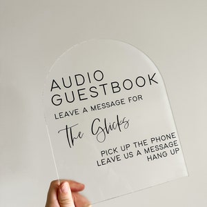 Acrylic Audio Guestbook Sign for Wedding Telephone Guestbook, Telephone ...