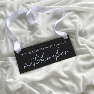 This Seat is Reserved for Our Matchmaker Sign, Acrylic Matchmaker ...