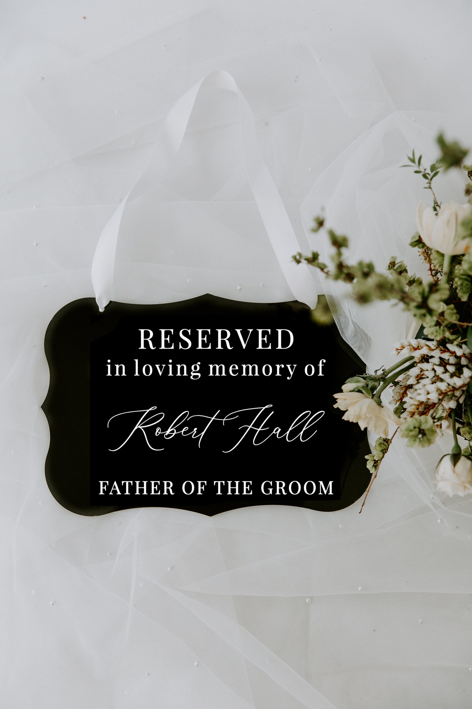 Reserved in Loving Memory Wedding Sign, Reserved Seat Sign, This Seat ...