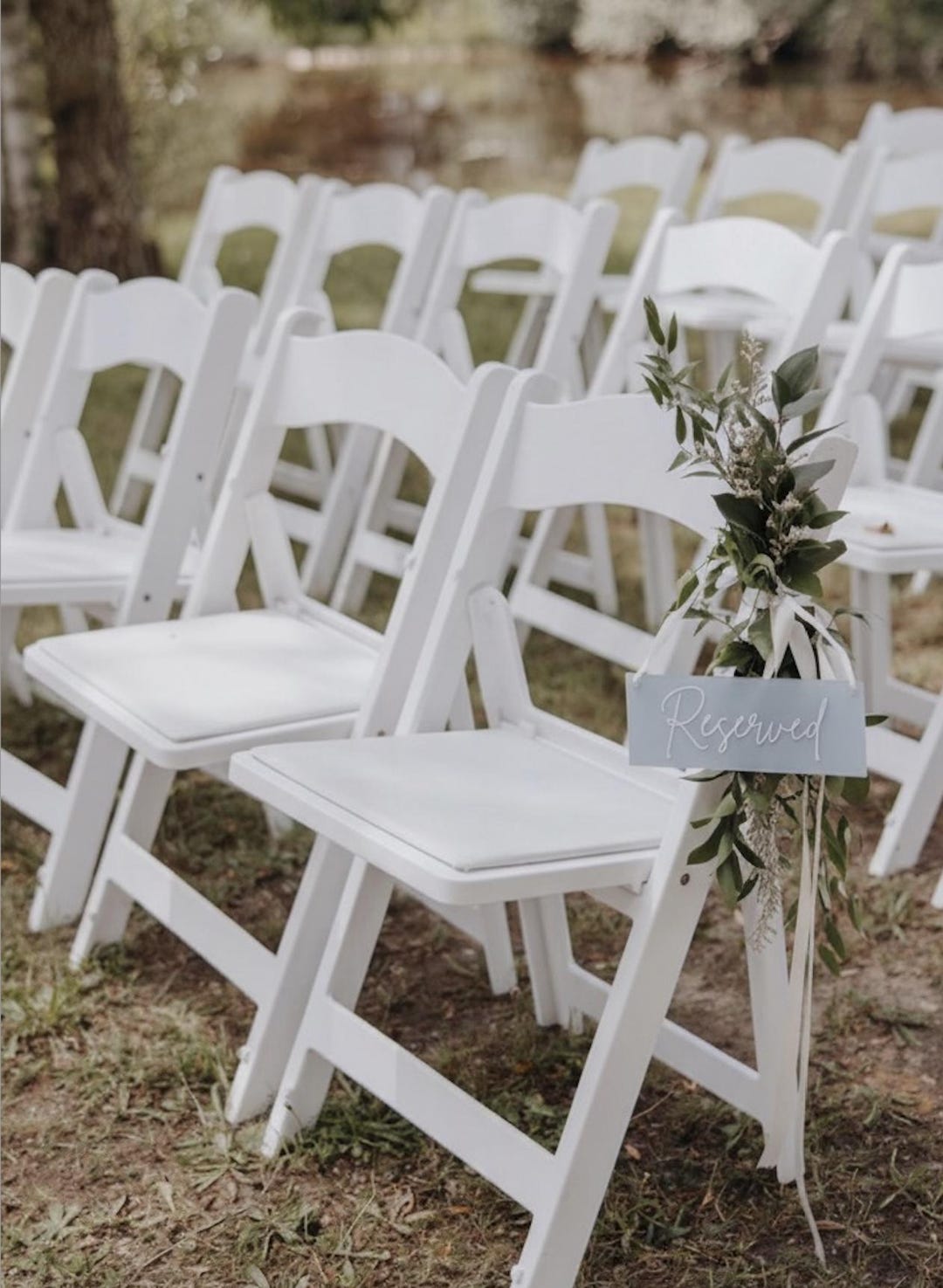 This Row is Reserved Sign for Wedding Ceremony, This Seat is Reserved ...