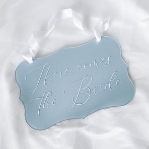 Here Comes the Bride Wedding Sign, Ring Bearer Flower Girl Sign, Bride ...