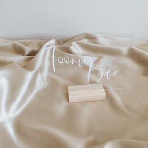 Acrylic Toonie Bar Sign for Wedding, Acrylic Bar Sign, Open Bar Sign ...