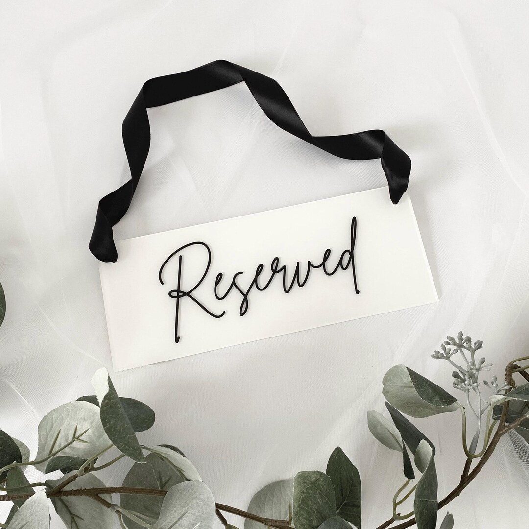 This Row is Reserved Sign for Wedding Ceremony, This Seat is Reserved ...