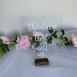 The Love That Built Us Wedding Decor Sign, Wedding Day Verse, for My ...