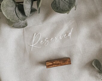 Reserved Sign Wedding Acrylic Table Sign Rustic Table - Etsy