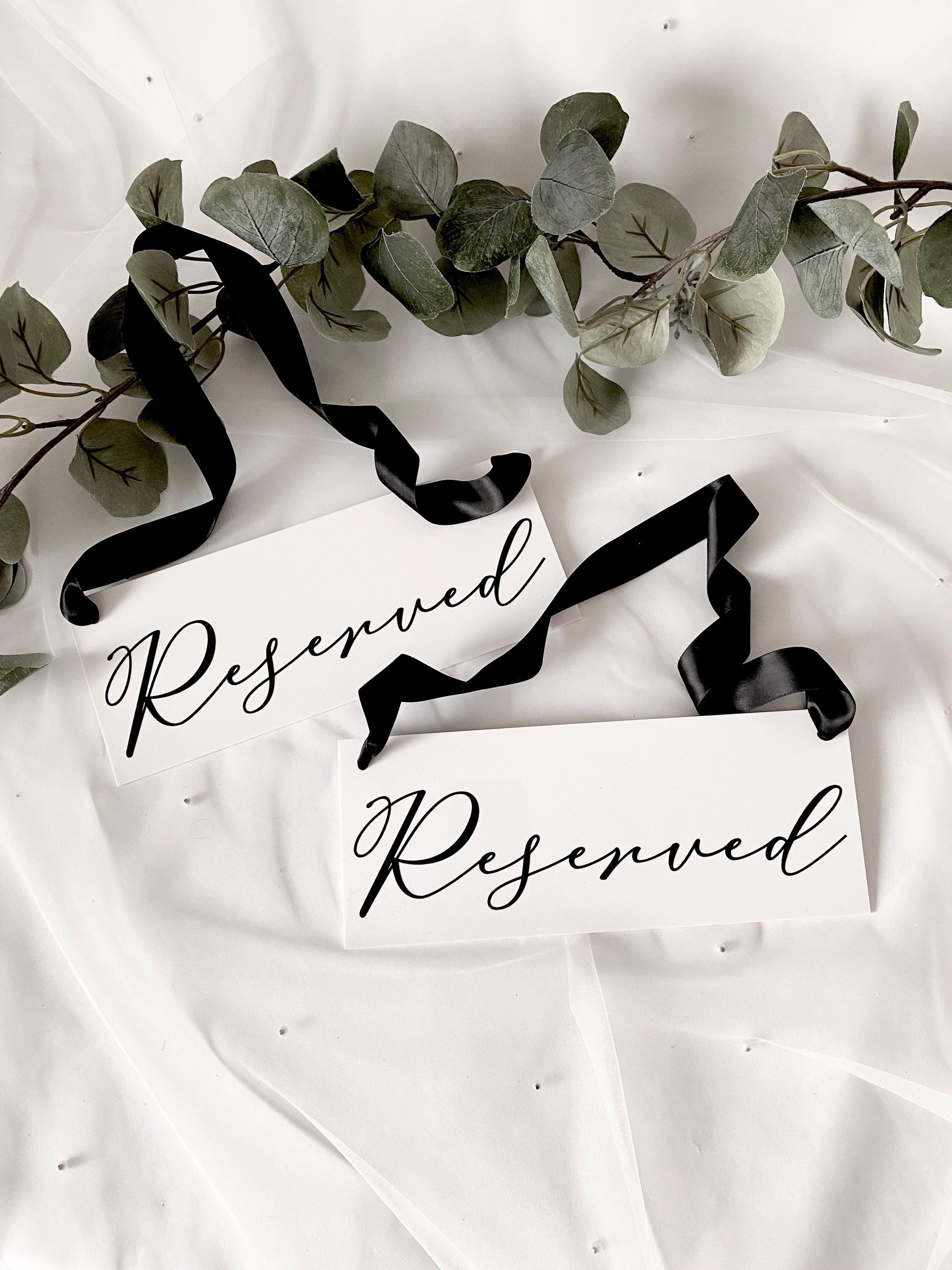 This Row is Reserved Sign for Wedding Ceremony, This Seat is Reserved ...