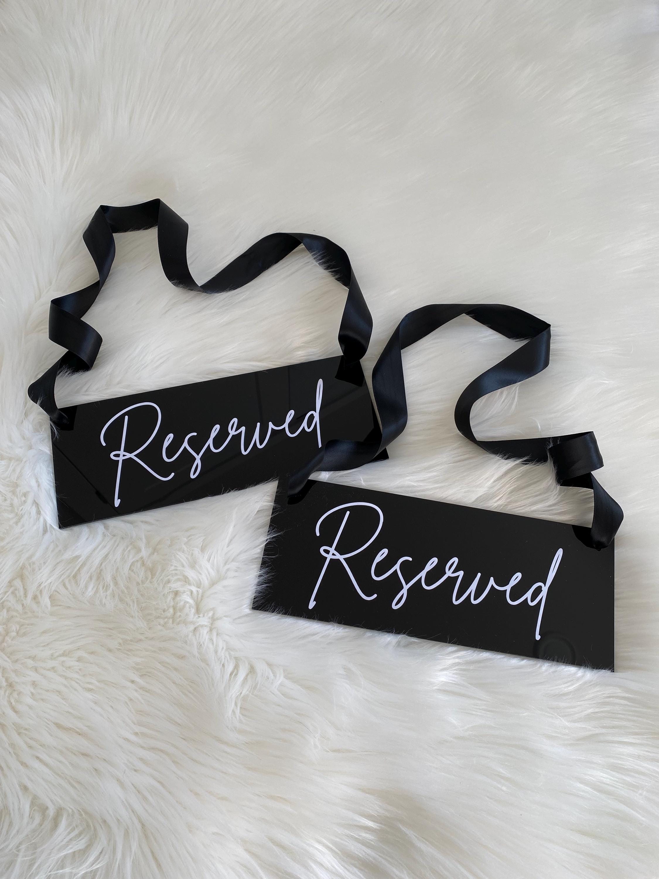 This Row is Reserved Sign for Wedding Ceremony, This Seat is Reserved ...