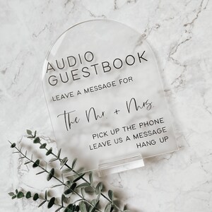 Acrylic Audio Guestbook Sign for Wedding Telephone Guestbook, Telephone ...
