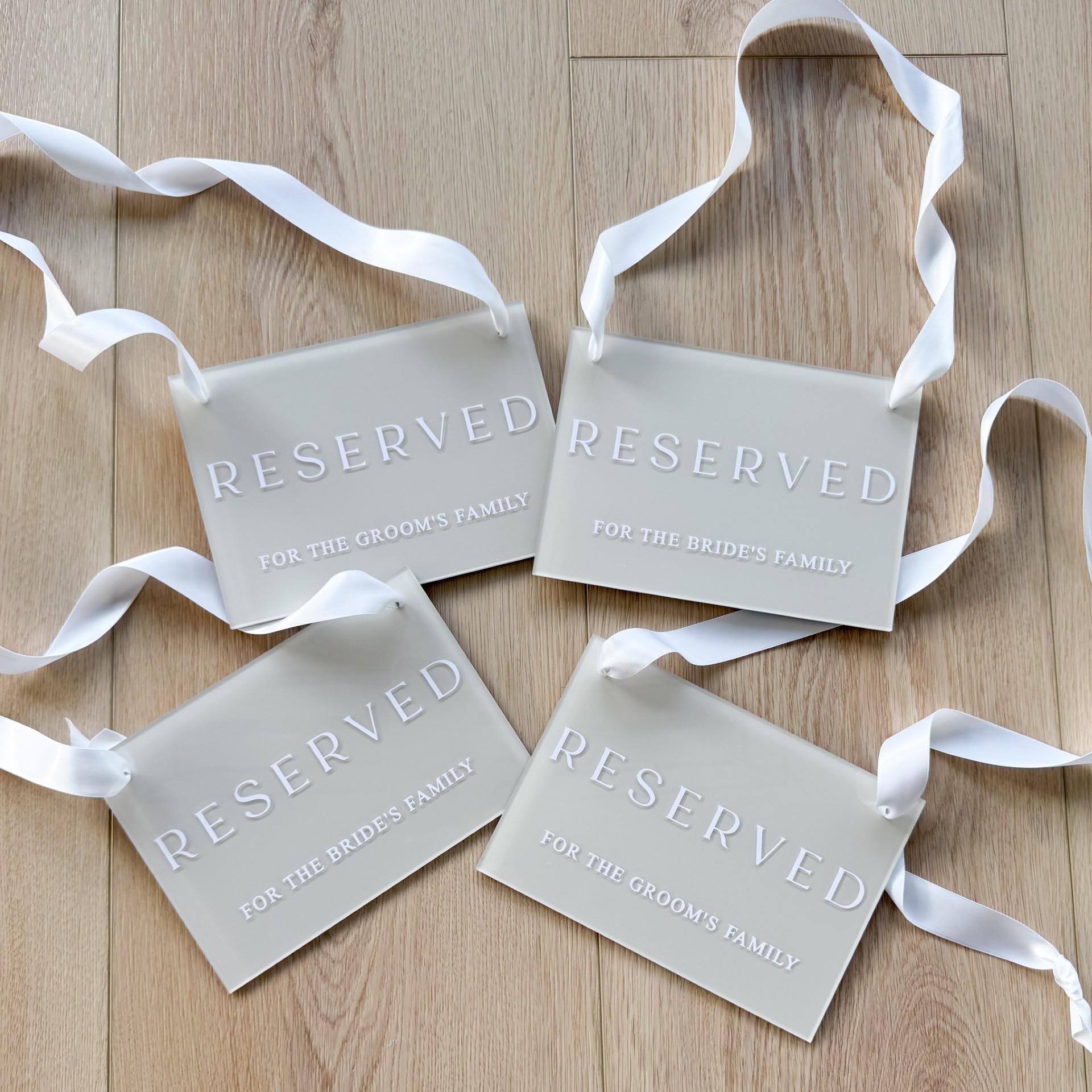 This Row is Reserved Sign for Wedding Ceremony, This Seat is Reserved ...