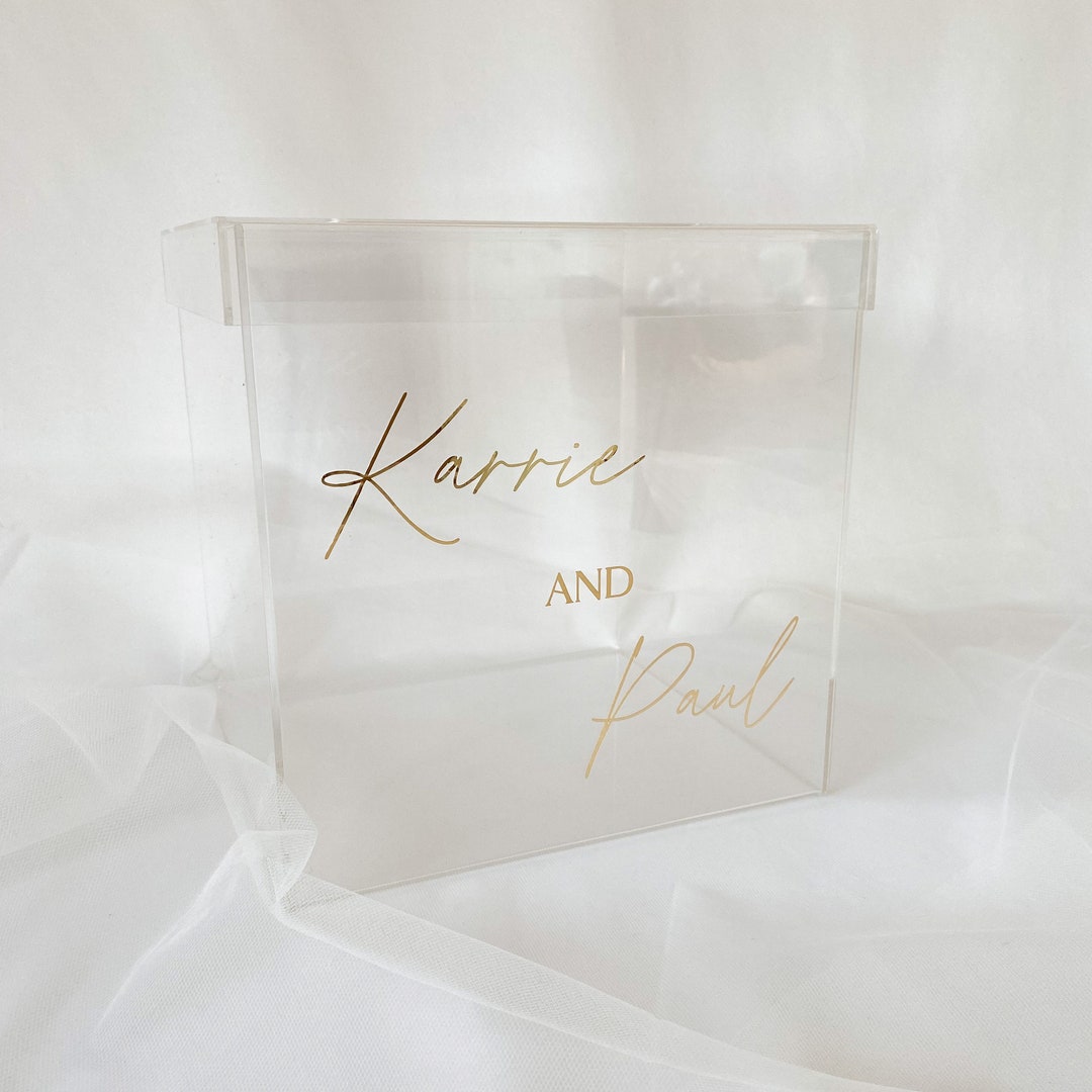 Acrylic Card Box for Modern Wedding, Baby Shower Card Box, Cards and ...