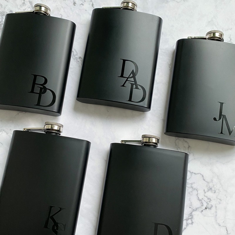 Monogram Flask - Etsy