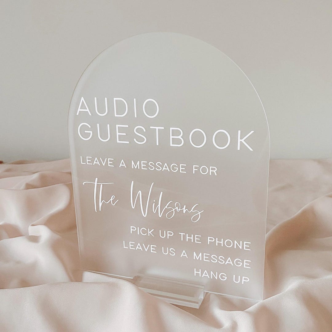 Acrylic Audio Guestbook Sign for Wedding Telephone Guestbook, Telephone ...