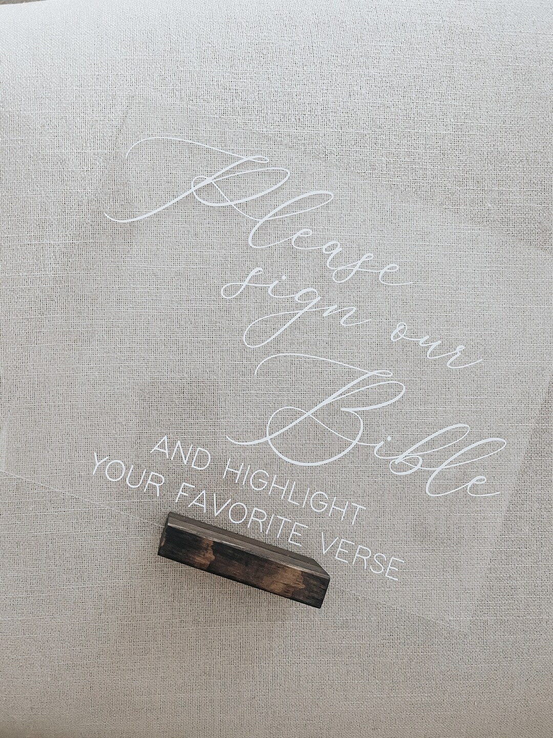 Acrylic Please Sign Our Bible Sign for Wedding Reception - Etsy