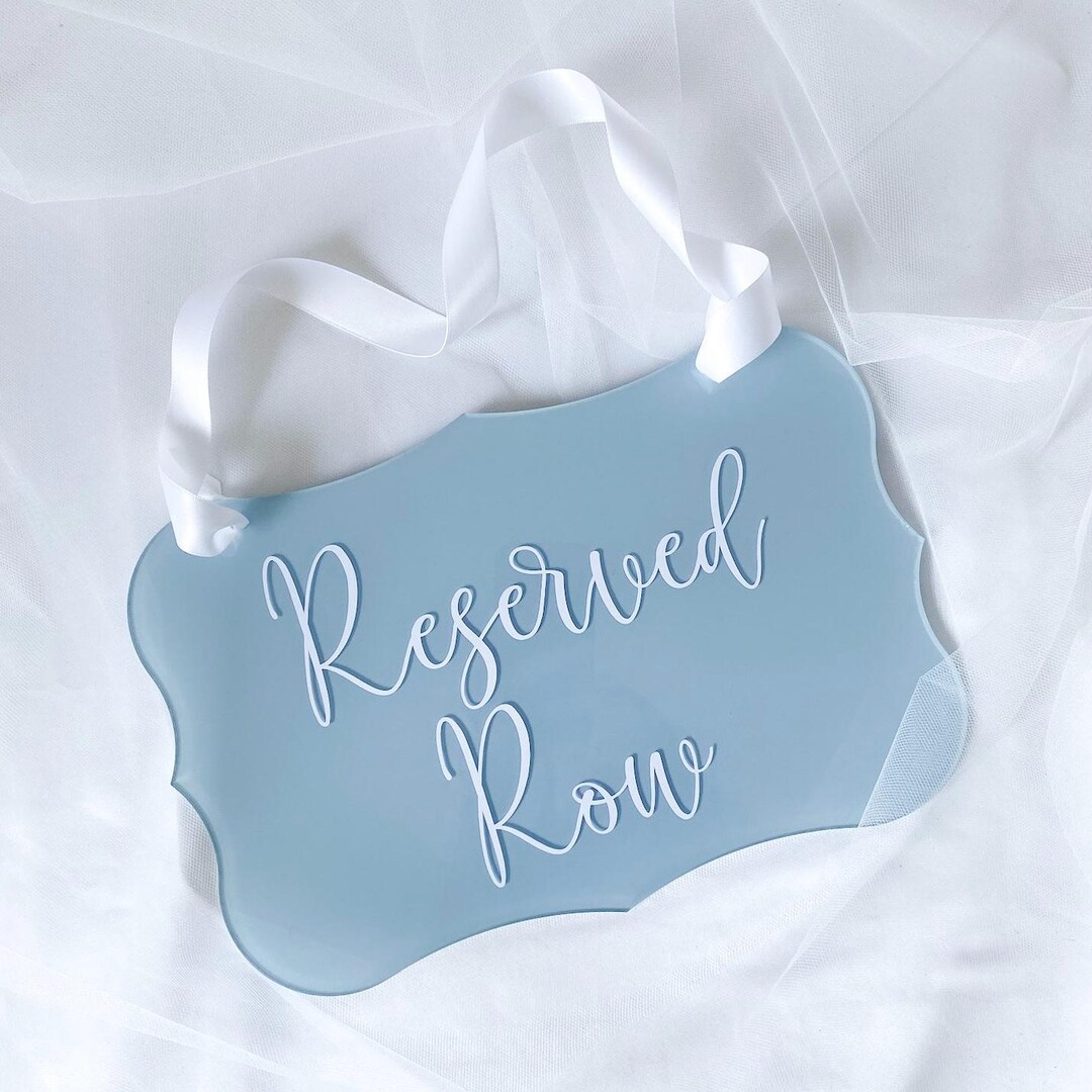 Reserved Seating Hanging Chair Sign, Reserved Row Assigned Seating ...
