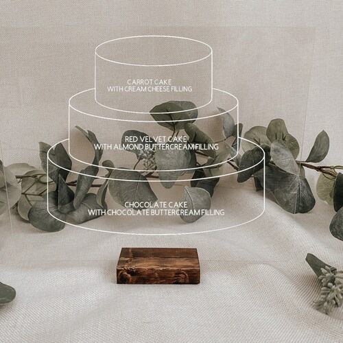 Acrylic Cake Menu Sign Wedding Cake Flavors Sign Cake - Etsy Canada