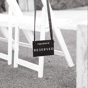 This Row is Reserved Sign for Wedding Ceremony, This Seat is Reserved ...