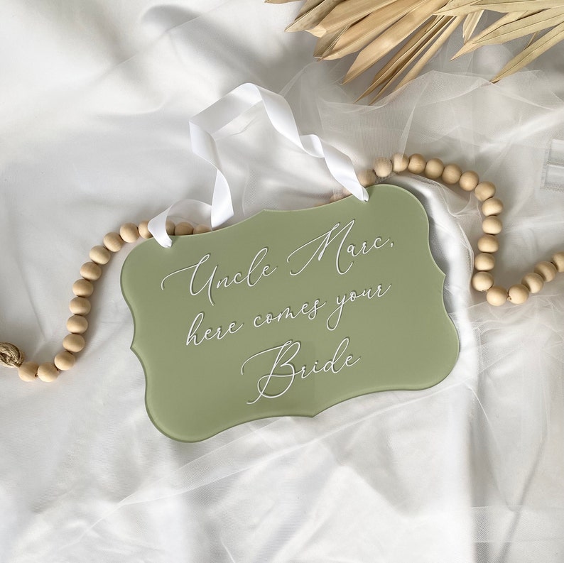Here Comes the Bride Wedding Sign, Ring Bearer Flower Girl Sign, Bride ...