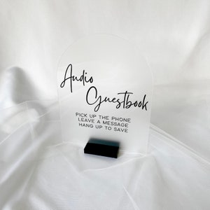 Audio Guestbook Sign for Wedding Guest Messages, Arch Acrylic Modern ...