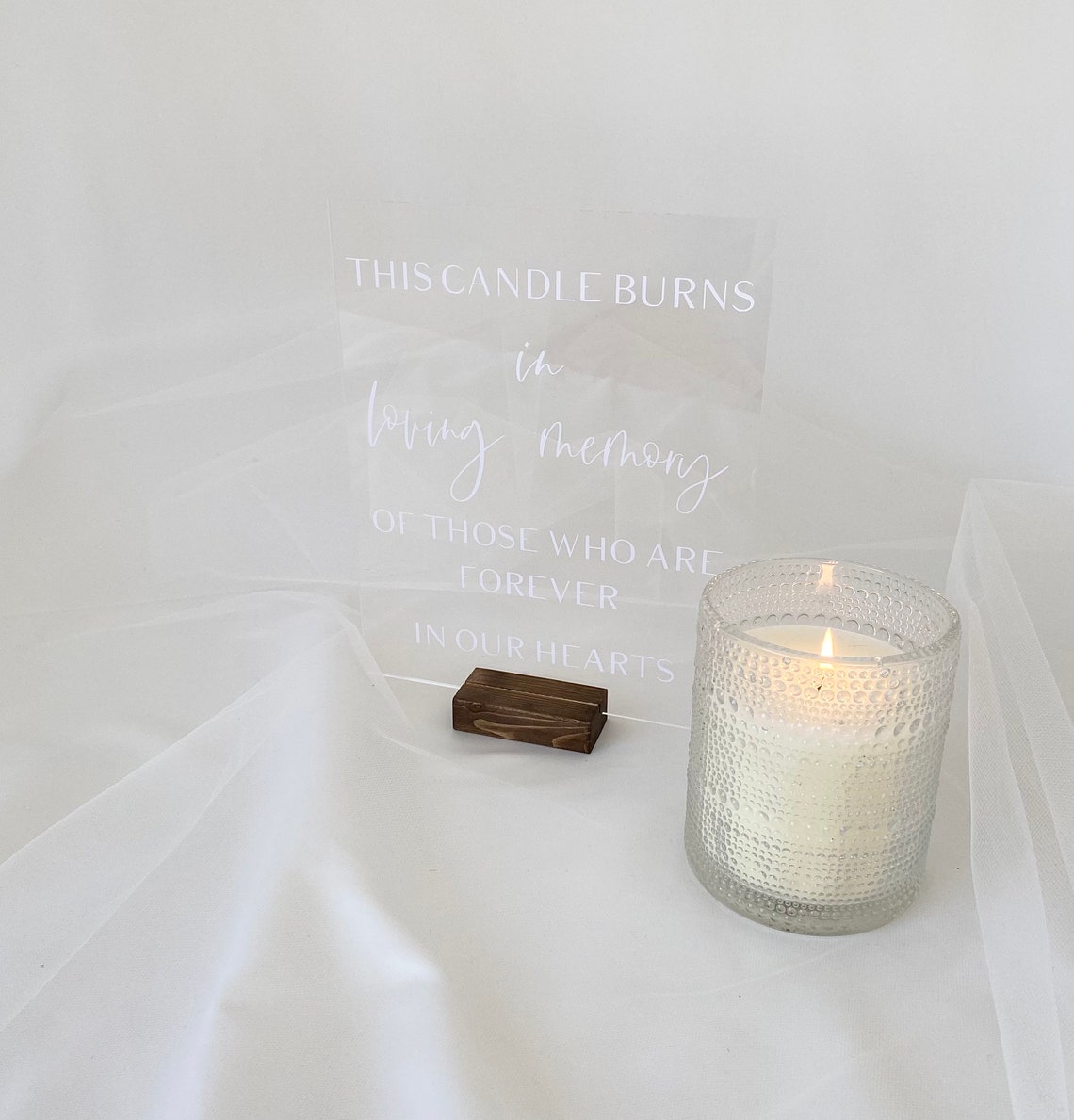 In Loving Memory Wedding Sign This Candle Burns Sign for - Etsy