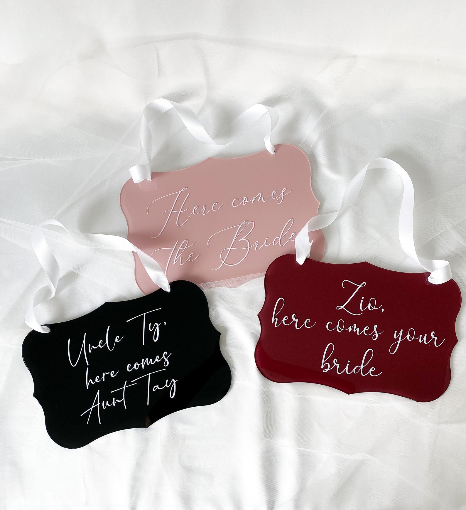 Here Comes the Bride Wedding Sign, Ring Bearer Flower Girl Sign, Bride ...