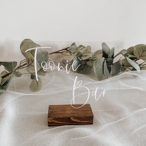 Acrylic Toonie Bar Sign for Wedding, Acrylic Bar Sign, Open Bar Sign ...