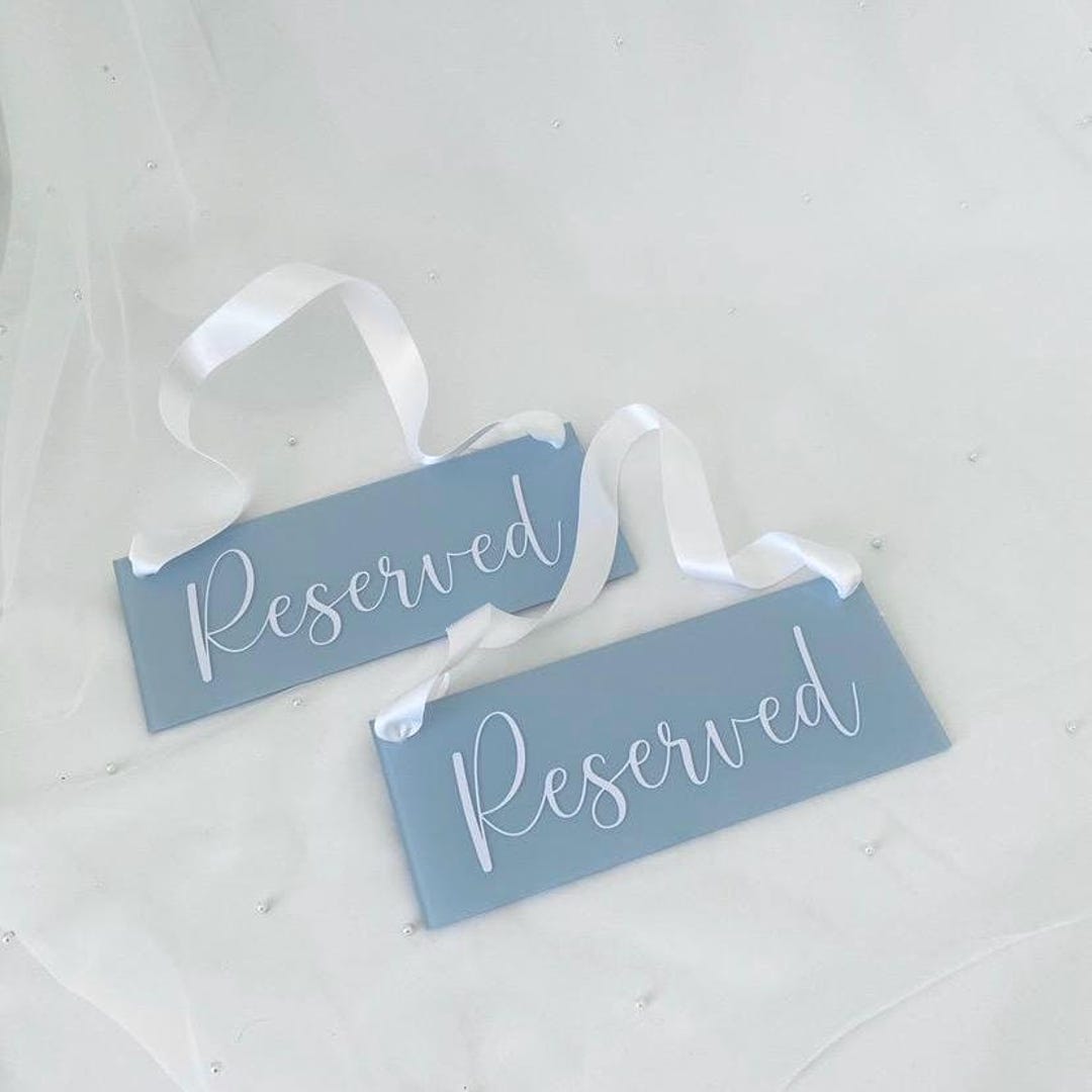 This Row is Reserved Sign for Wedding Ceremony, Hanging Chair Sign ...