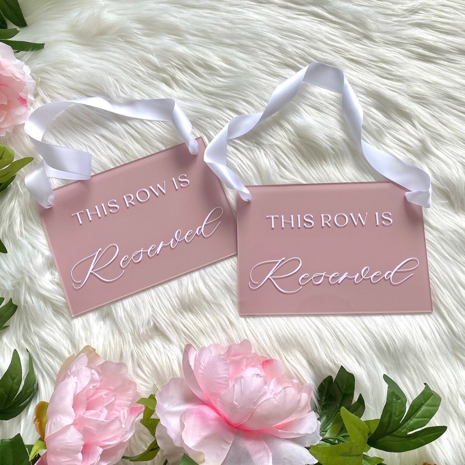 This Row is Reserved Sign for Wedding Ceremony, This Seat is Reserved ...