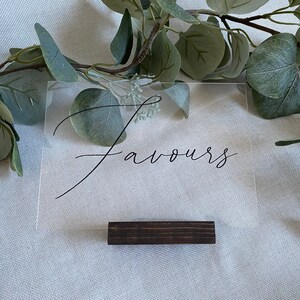 Acrylic Favours Wedding Decor Sign, Please Take a Favour, Thank You for ...