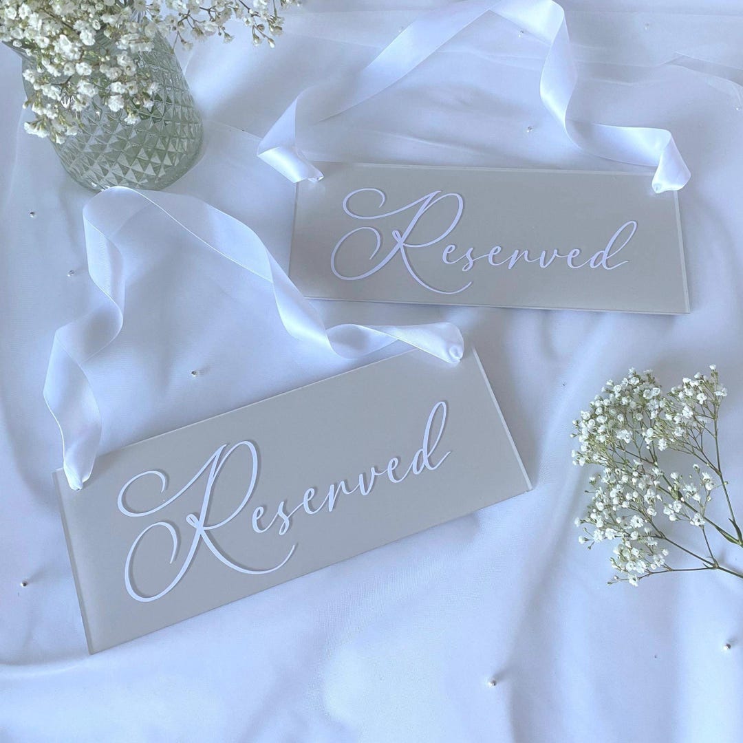 This Row is Reserved Sign for Wedding Ceremony, This Seat is Reserved ...