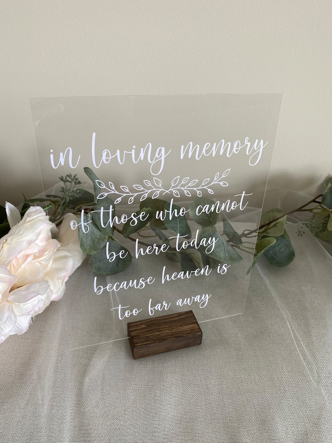 In Loving Memory Wedding Tribute Sign, Honor Loved One Sign, If Heaven ...