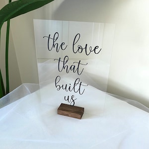The Love That Built Us Wedding Decor Sign, Wedding Day Verse, for My ...