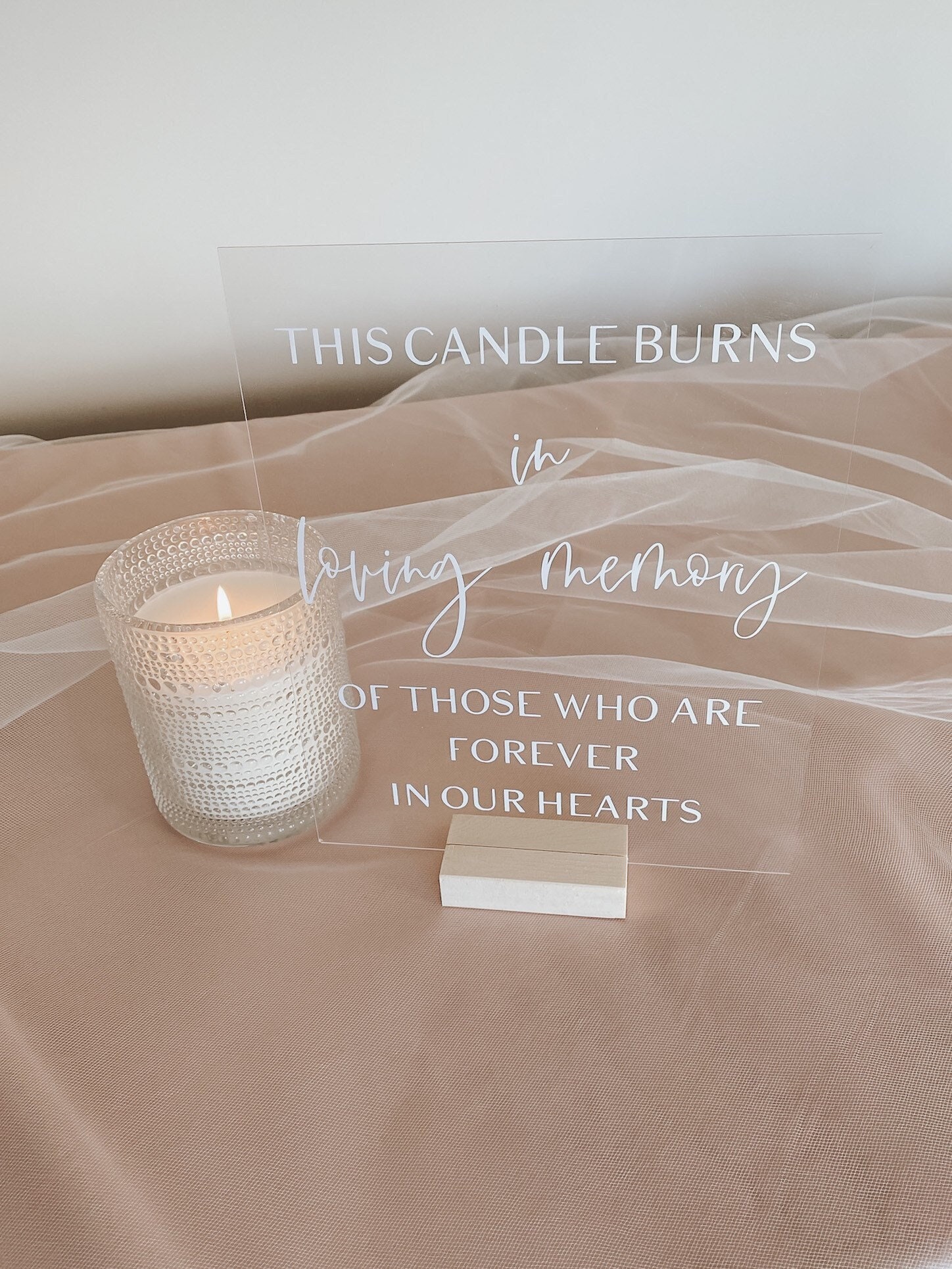 In Loving Memory Wedding Sign This Candle Burns Sign for - Etsy