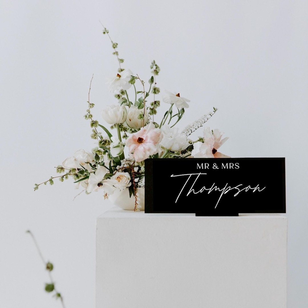 Mr and Mrs Head Table Signs for Wedding, Acrylic Head Table Signs ...