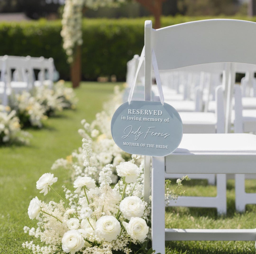 Reserved in Loving Memory Wedding Sign, This Seat is Reserved Wedding ...
