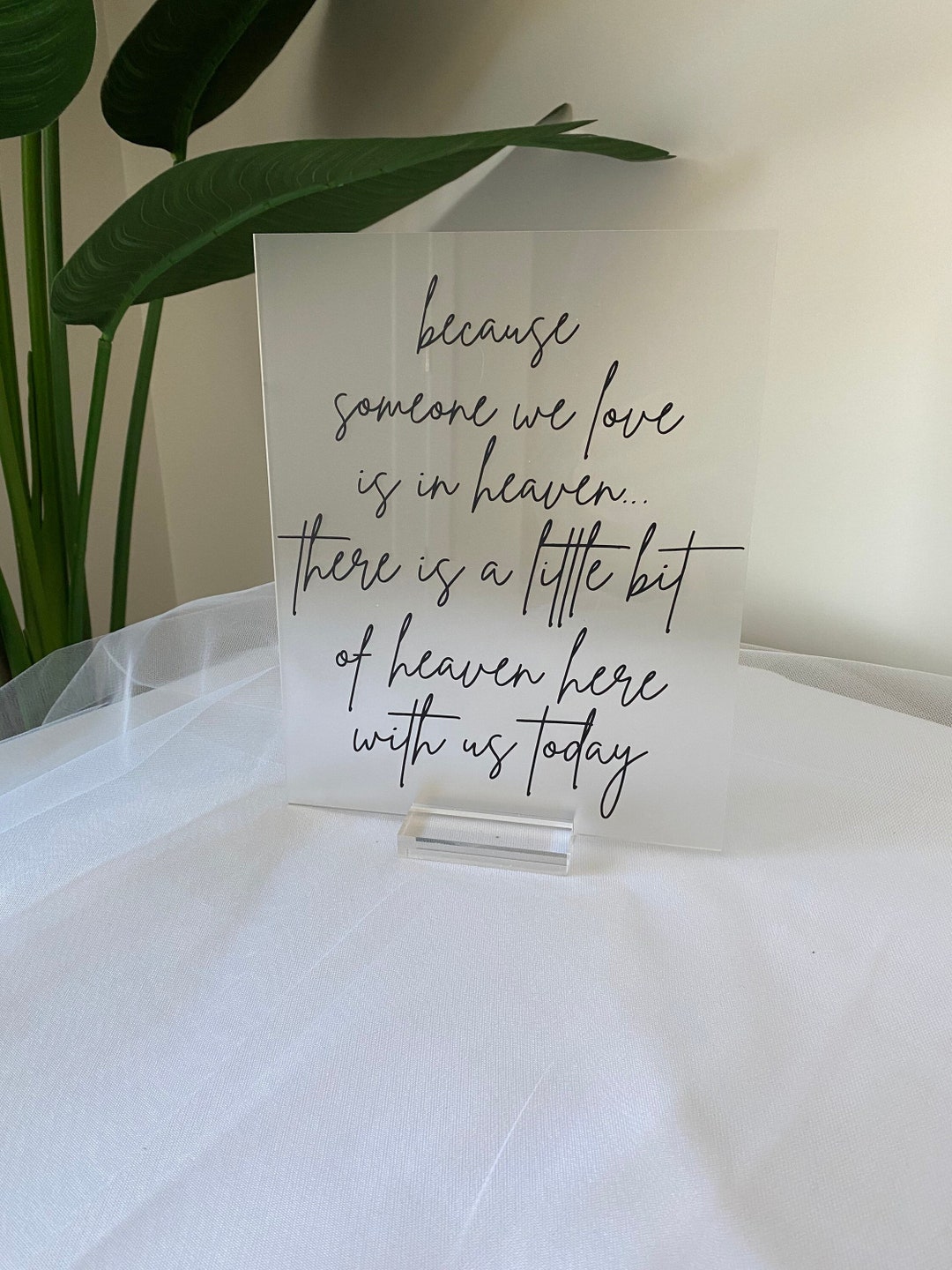 In Loving Memory Wedding Decor Sign, Frosted or Clear Wedding ...