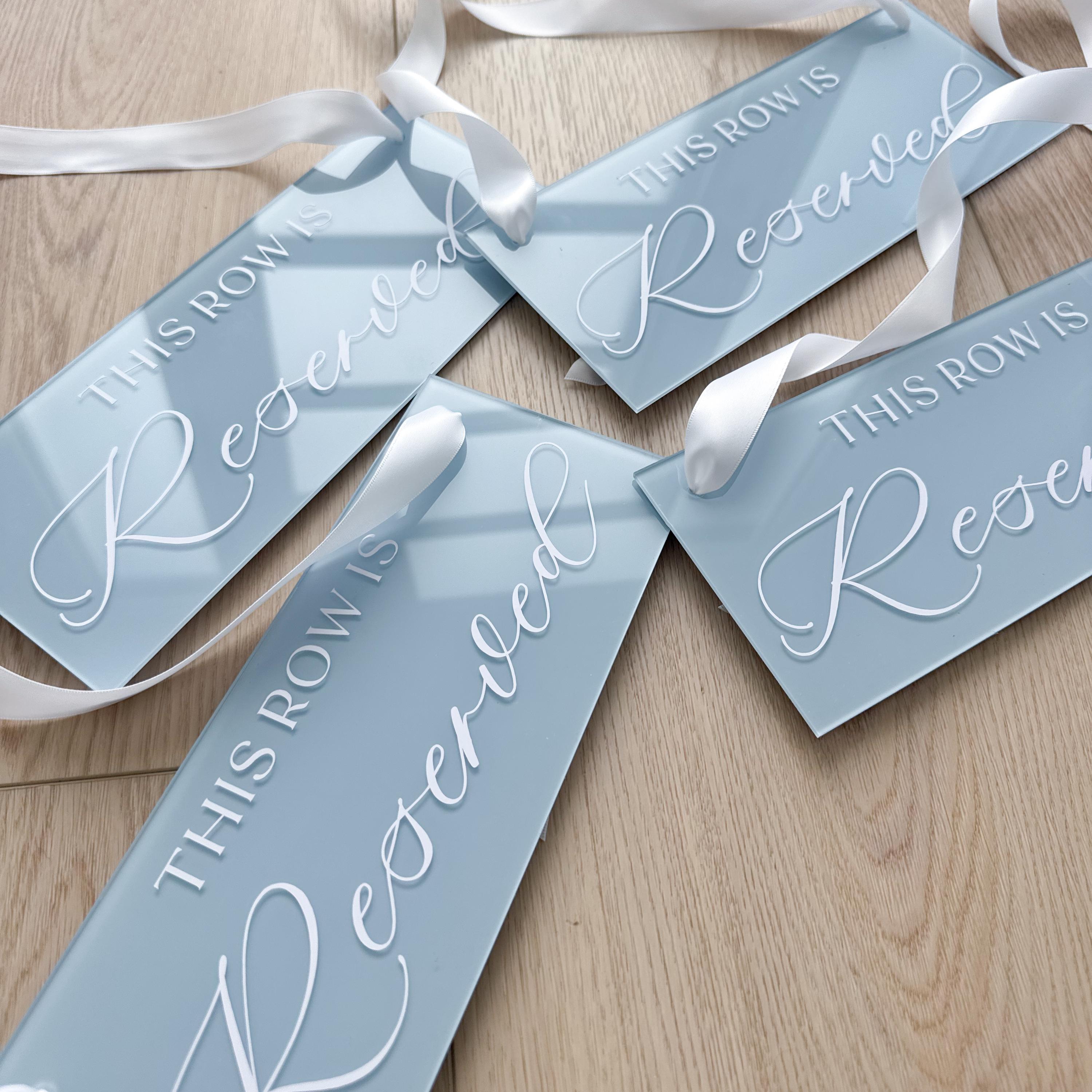This Row is Reserved Sign for Wedding Ceremony, This Seat is Reserved ...