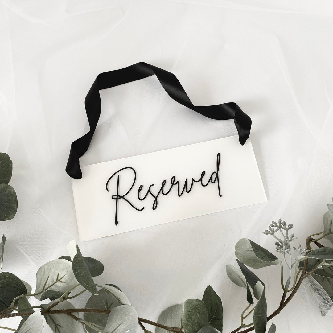 This Row is Reserved Sign for Wedding Ceremony, This Seat is Reserved ...